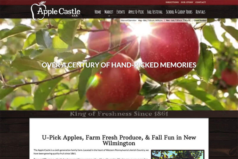 Apple Castle - Farm Web Design
